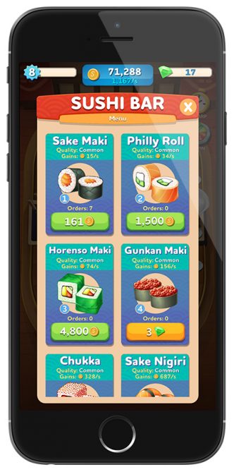 Merge Sushi - Idle Restaurant - Apps & Graphics